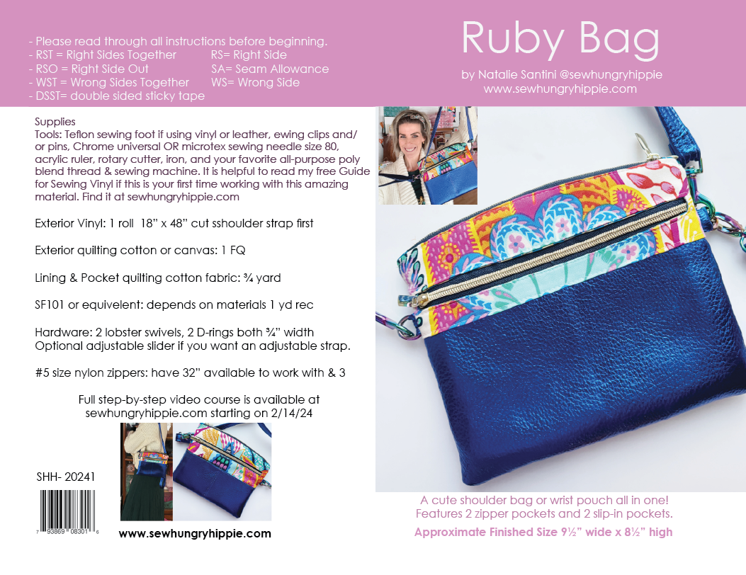 Ruby Bag sewing pattern – Sew Hungryhippie Wholesale Shop