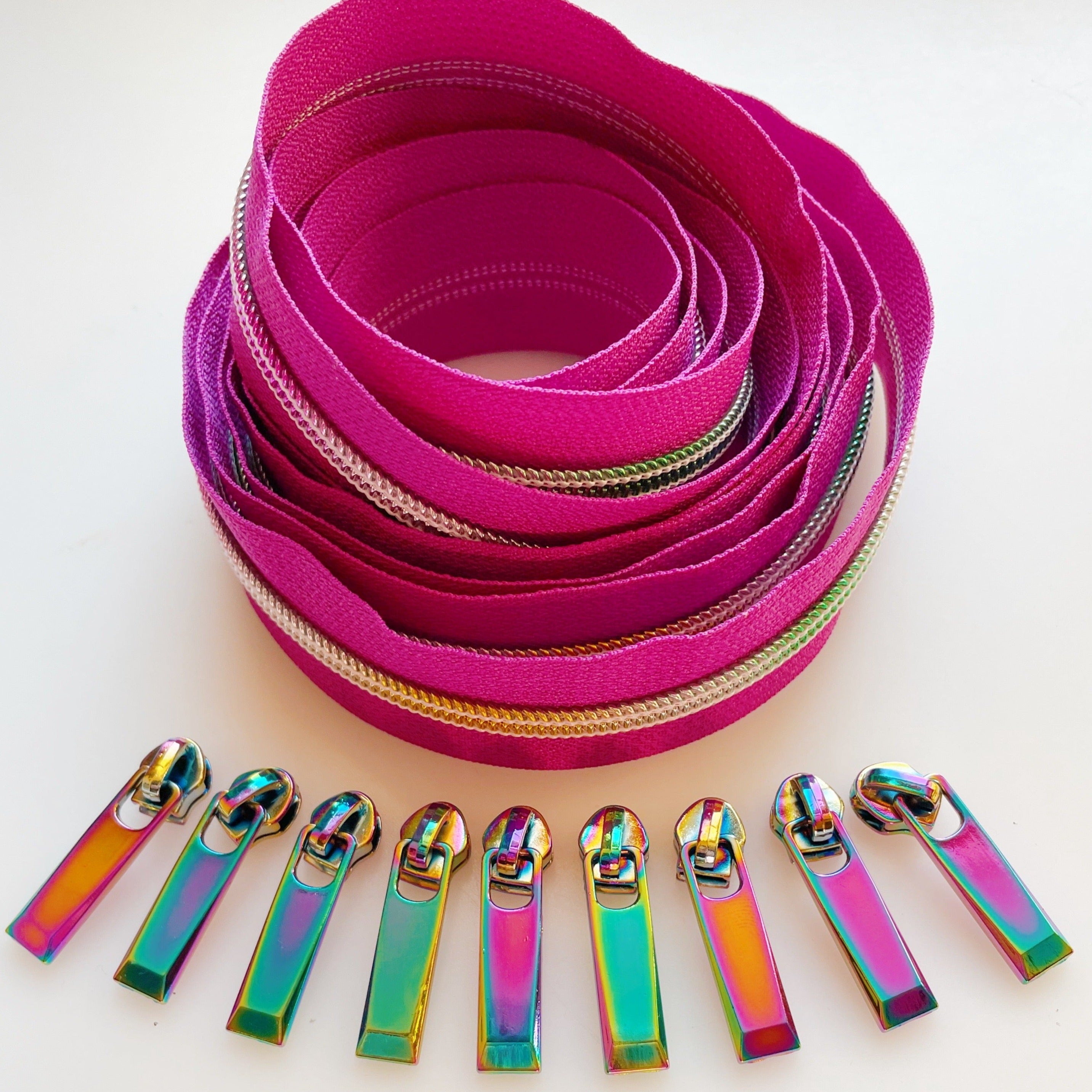 Zipper Fuchsia & Rainbow – Sew Hungryhippie Wholesale Shop